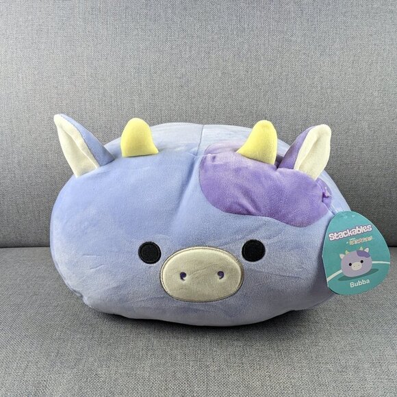 Squishmallows | Toys | Squishmallows Bubba The Purple Cow Stackable 2 ...